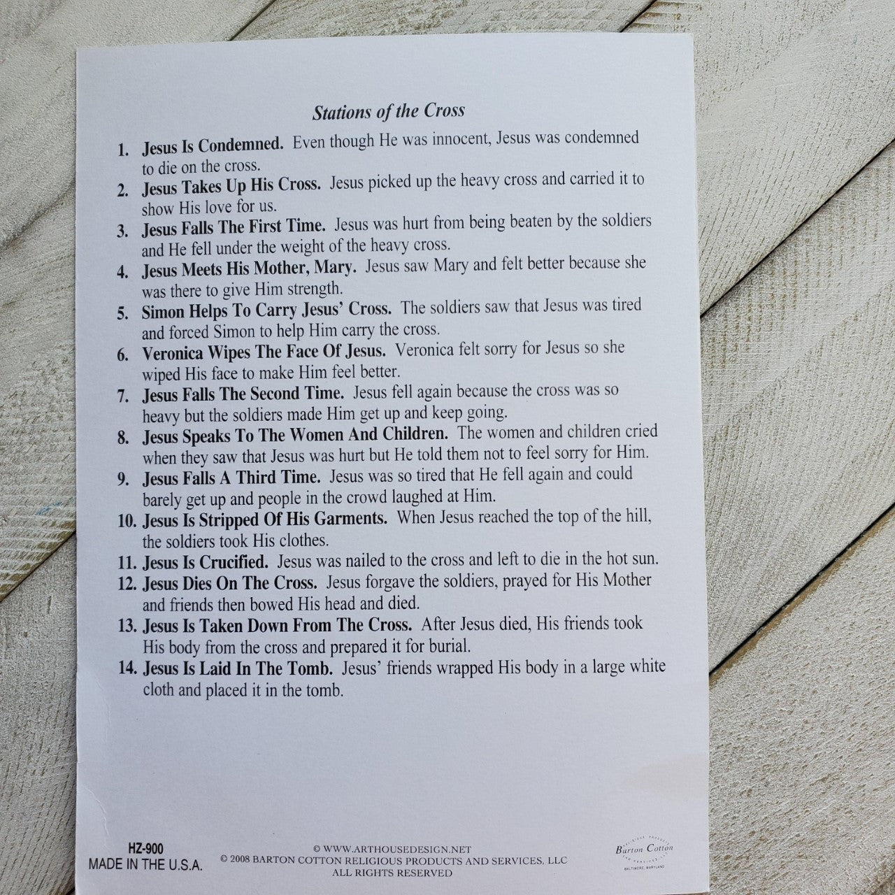 Stations of the Cross Chaplet with card – Catholicshoppingplace.com